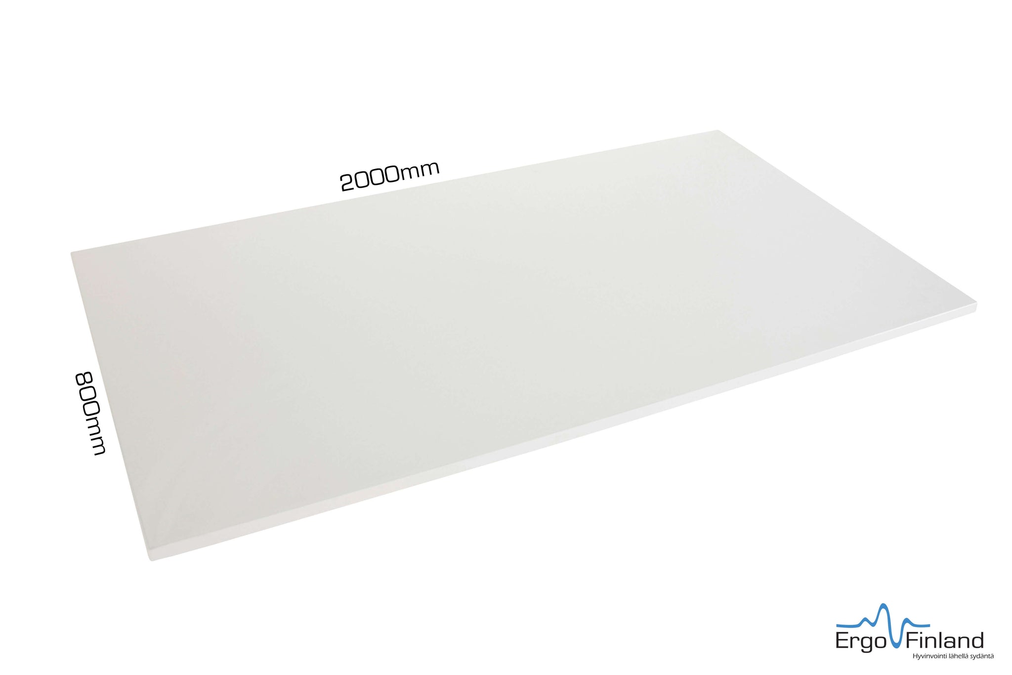 White 2000x800 mm Tabletop for Desk Frames – ErgoFinland